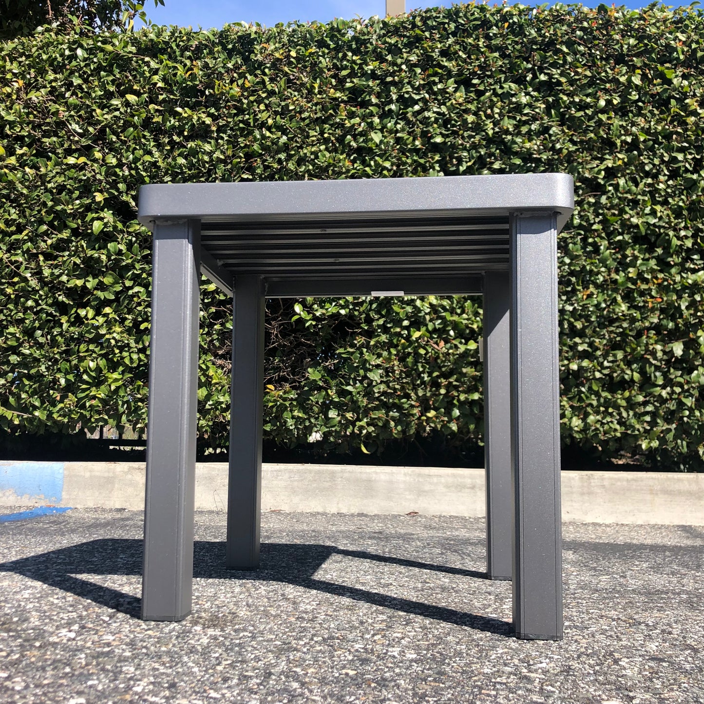 Telescope 18" Square Aluminum Slat Accent Table 371T00001 - Graphite ...