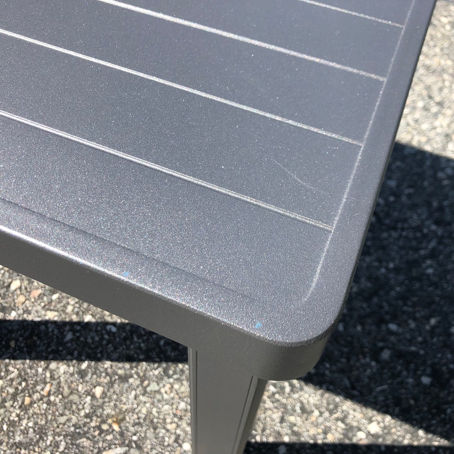 Telescope 18" Square Aluminum Slat Accent Table 371T00001 - Graphite ...