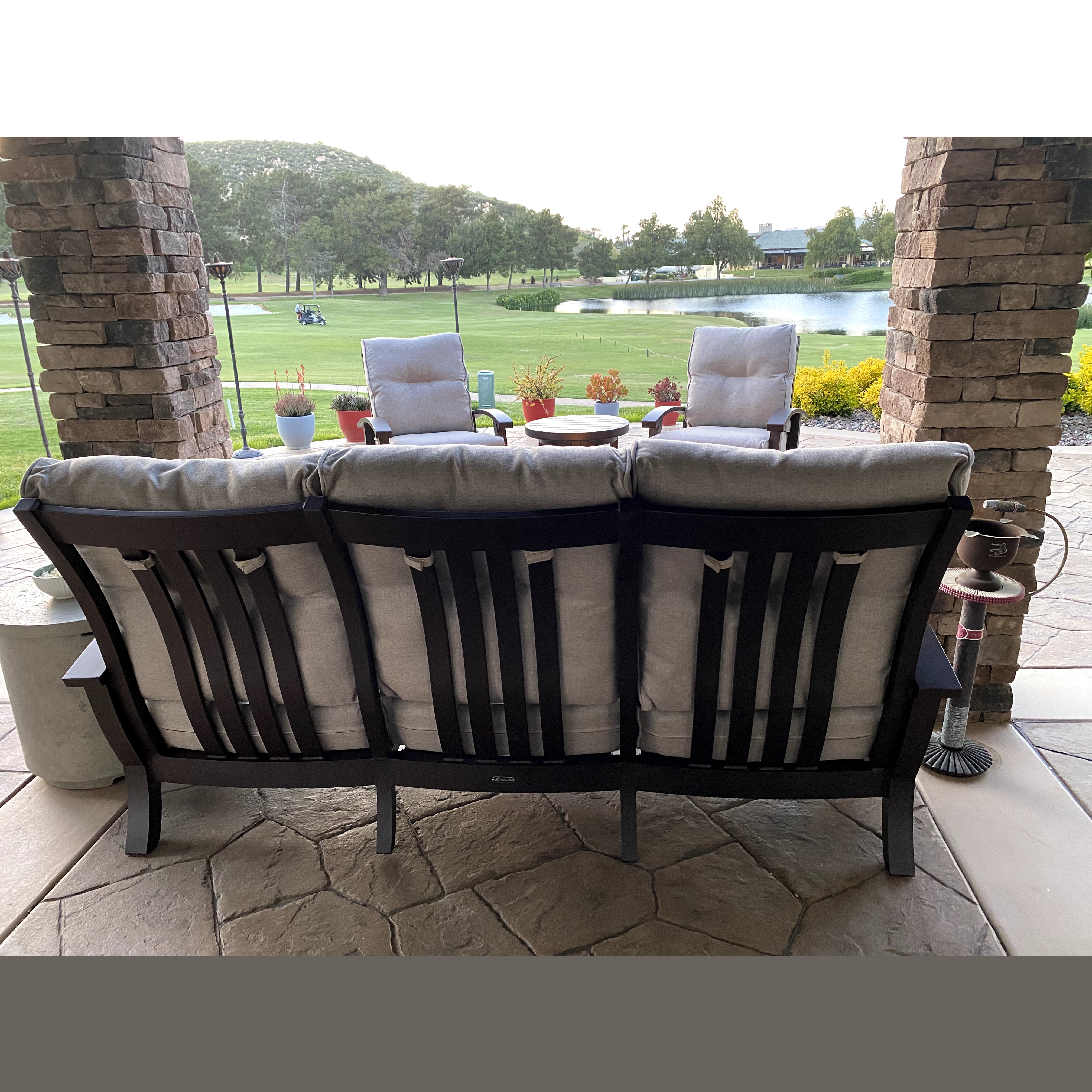 Mallin Georgetown Cushion Sofa GT-481 - Bronze / Verona Mushroom – CALWEST