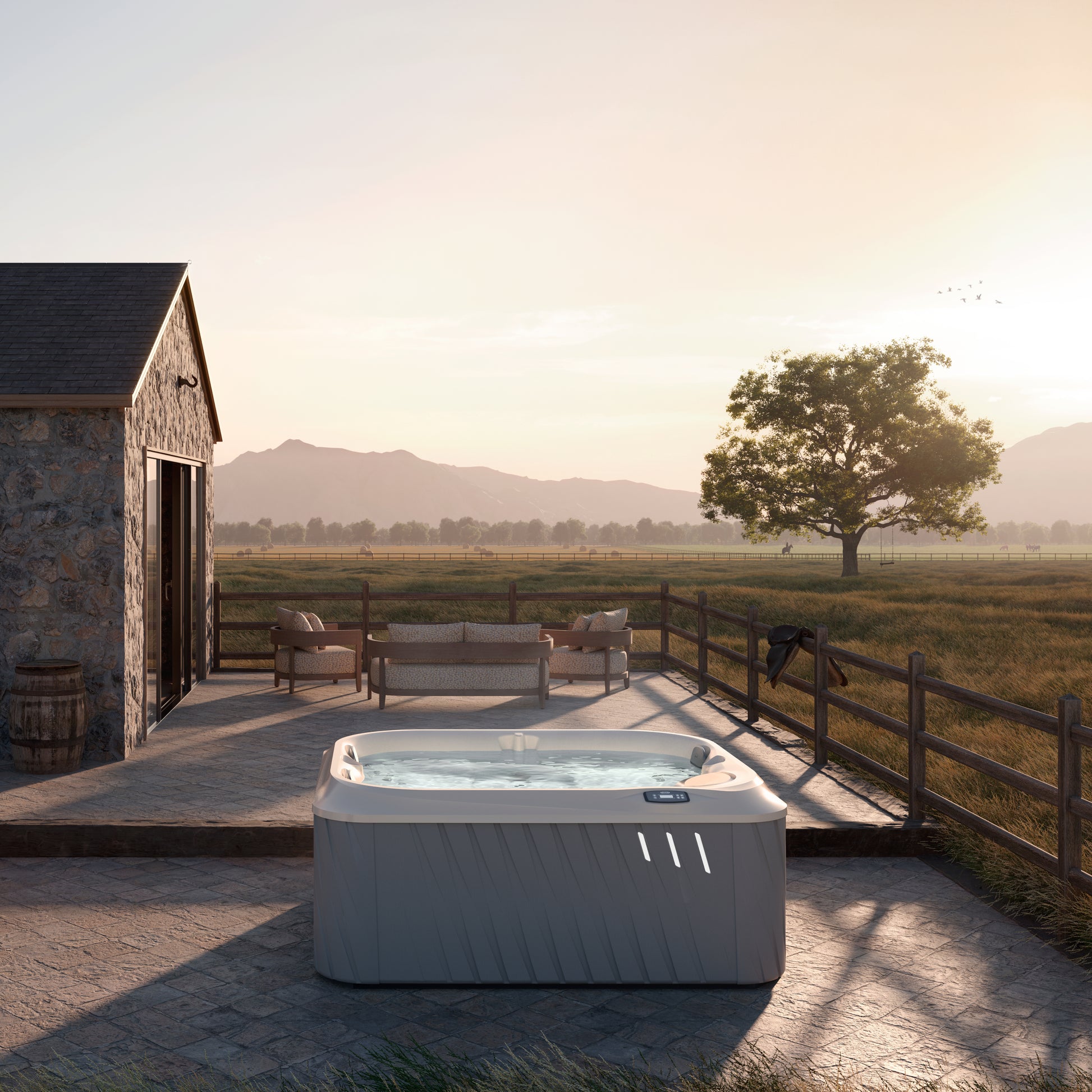 Jacuzzi® J-225™ Hot Tub Package - Platinum Smoke – CALWEST