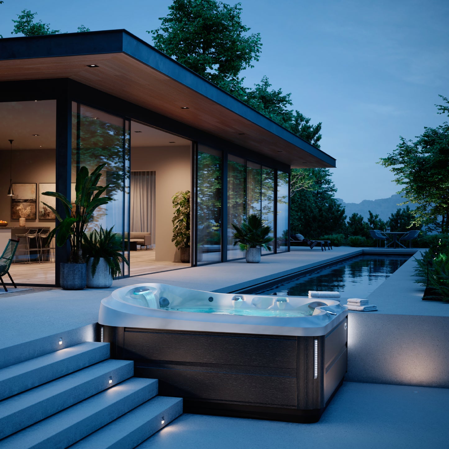 Jacuzzi® J-475™ Hot Tub Package - Platinum Smoked Ebony – CALWEST