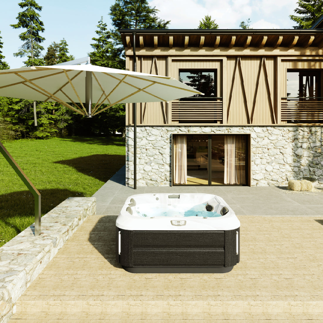 Jacuzzi® J-315™ Hot Tub Package - Platinum Smoked Ebony – CALWEST