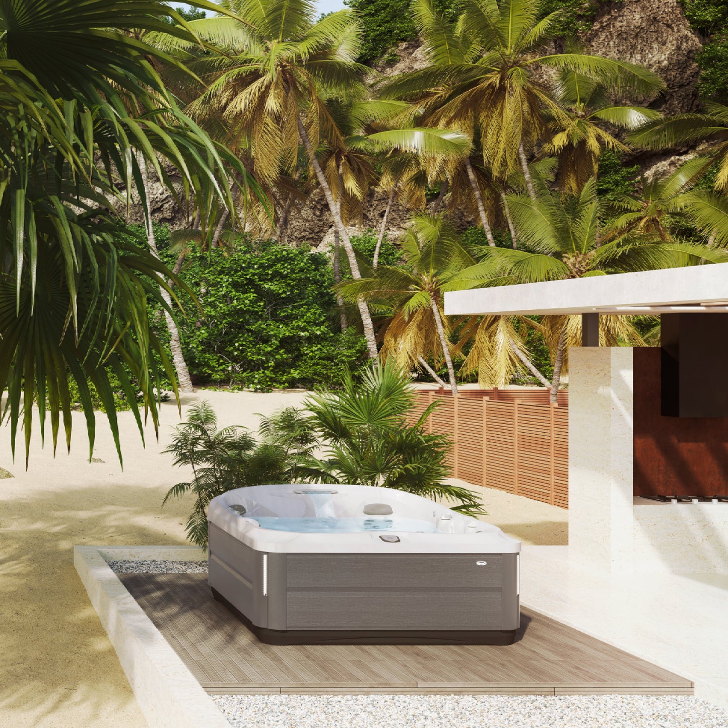 Jacuzzi® J-475™ Hot Tub Package - Platinum Brushed Gray – CALWEST