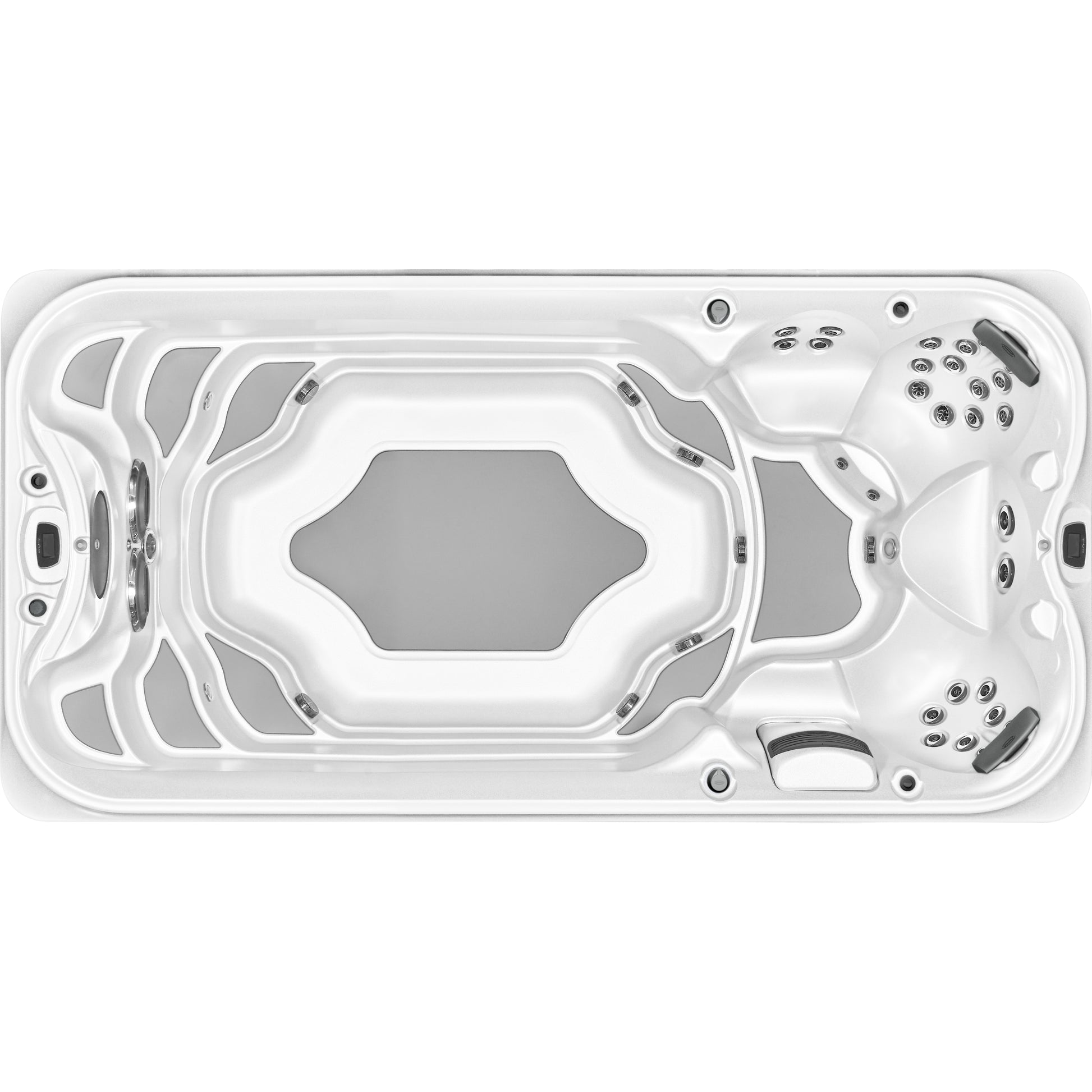 Jacuzzi® J-16™ PowerPro™ Swim Spa Package - Platinum Brushed Gray – CALWEST
