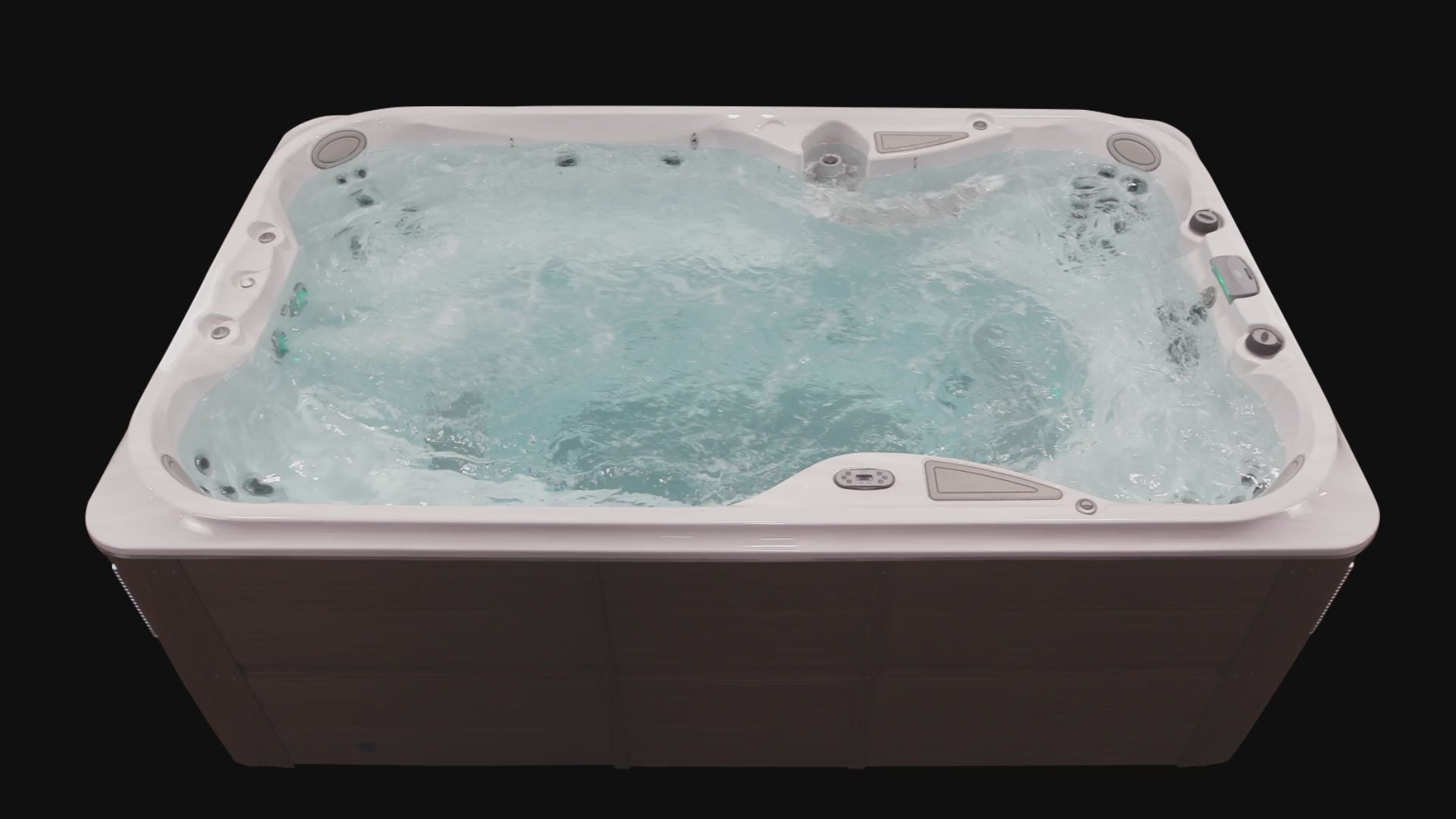 Jacuzzi® J-13™ PowerPlay™ Swim Spa Package - Platinum Brushed Gray ...